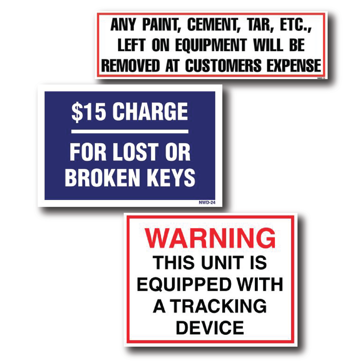 Rental Equipment Decals – Pro Ad Co, Inc.