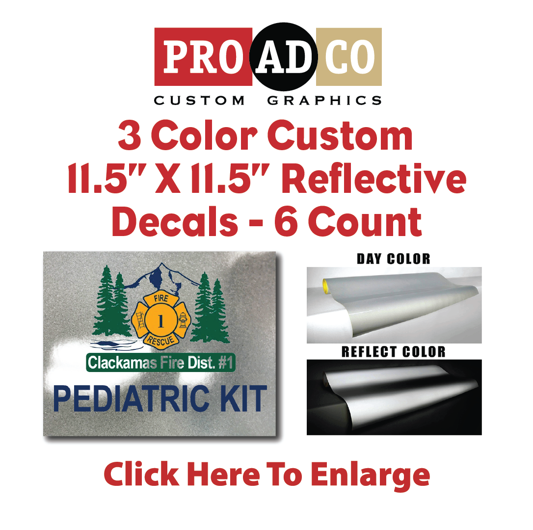 Custom Reflective Decals 11.5" X 11.5" - 6 count – Pro Ad Co, Inc.