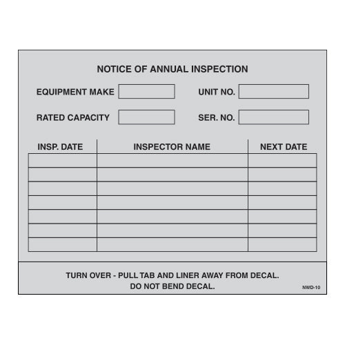 Maintenance Aluminum Foil Decal 3.75" X 4.75" [NWD-20] 25 count – Pro ...