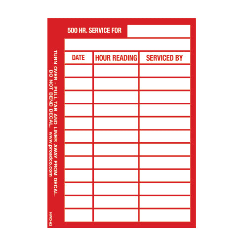 Maintenance Aluminum Foil Decal 3" X 4.25" [NWD-62B] 25 count – Pro Ad ...